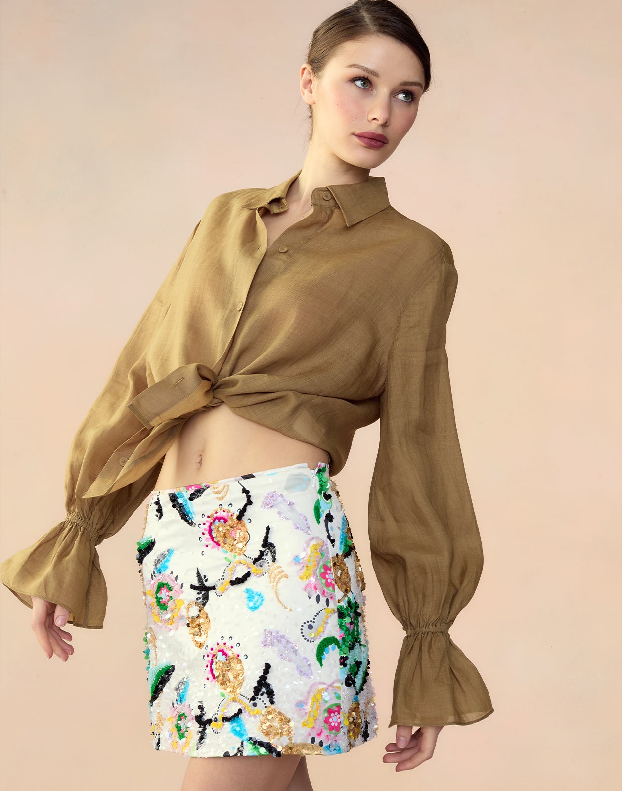 Cynthia Rowley Love Lock Skirt - White Multi | Garmentory