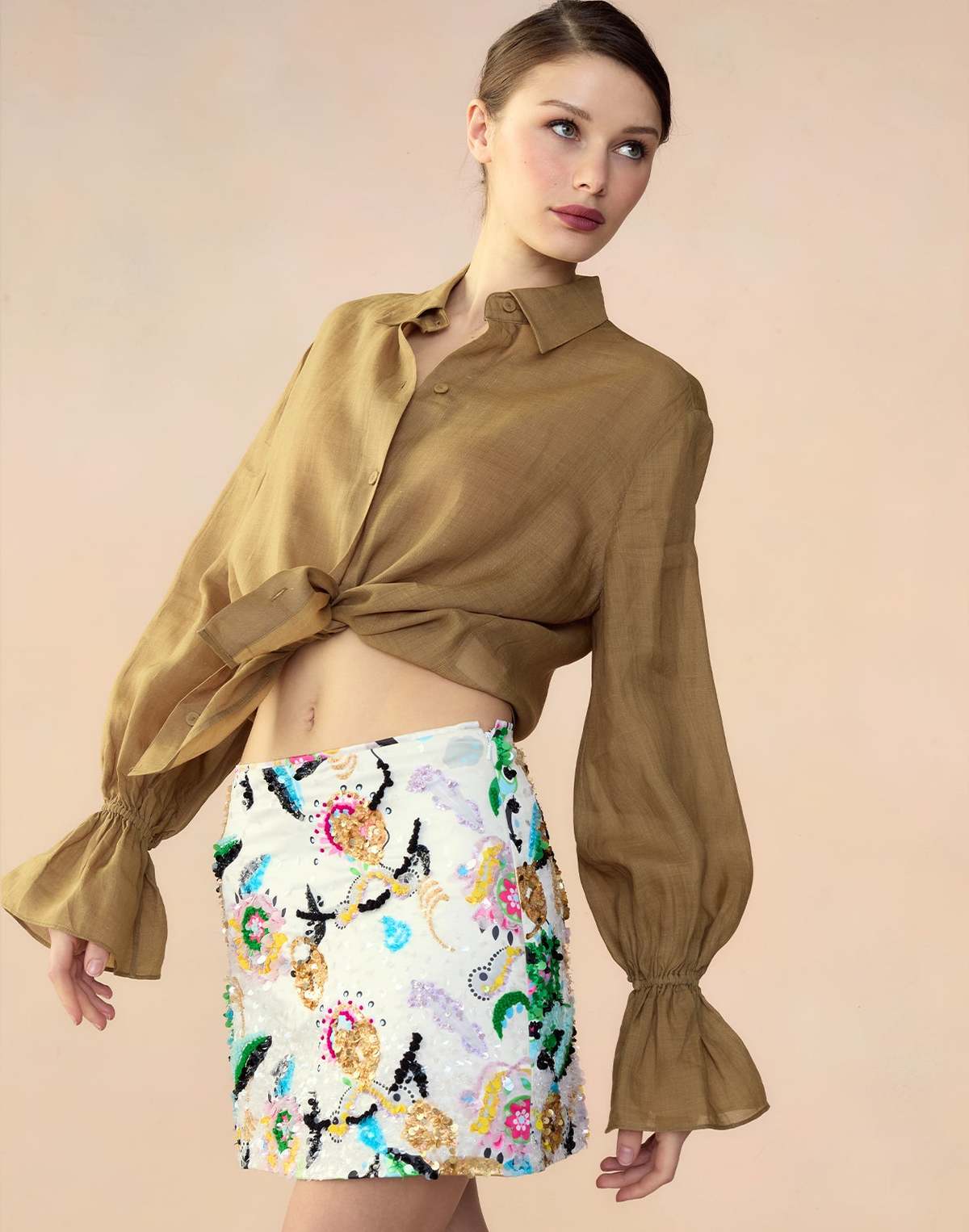 Cynthia Rowley Love Lock Skirt - White Multi | Garmentory