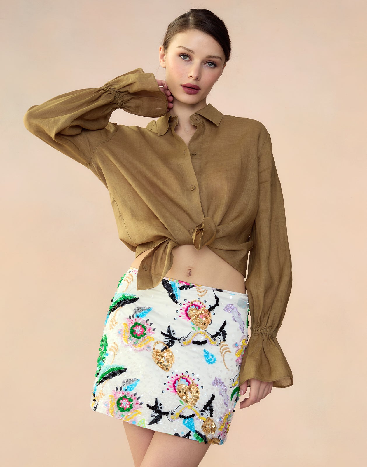 Cynthia Rowley Love Lock Skirt - White Multi | Garmentory