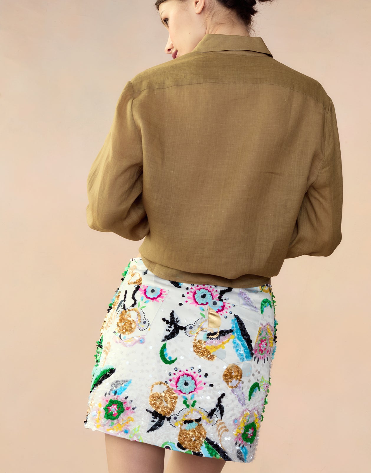 Cynthia Rowley Love Lock Skirt - White Multi | Garmentory