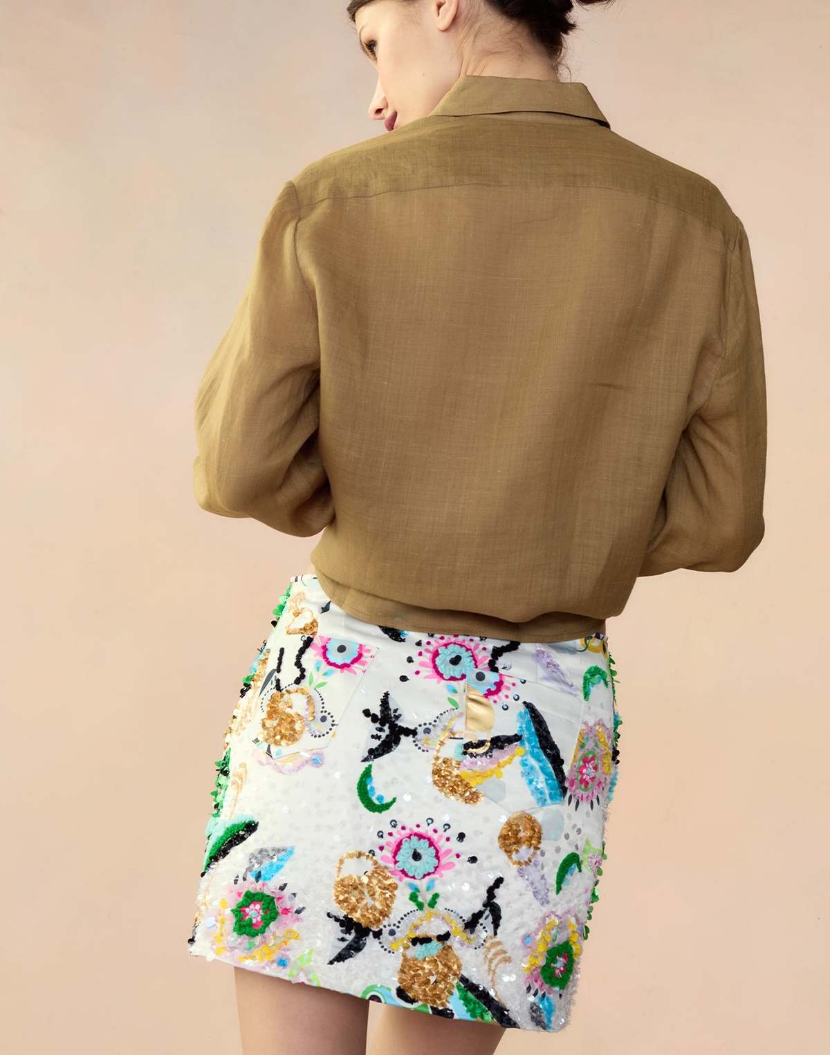 Cynthia Rowley Love Lock Skirt - White Multi | Garmentory