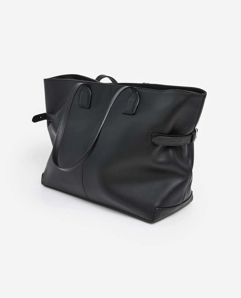 Flattered Lesley Leather Tote Bag - Black | Garmentory