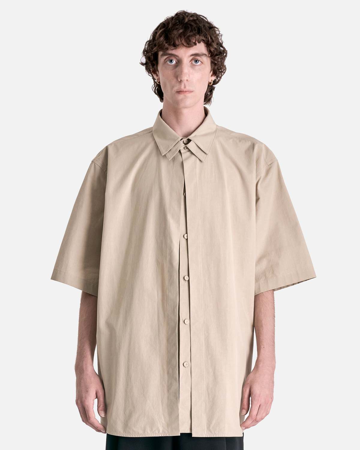 Jil Sander Double Layer Cotton Poplin Shirt - Powder Green | Garmentory
