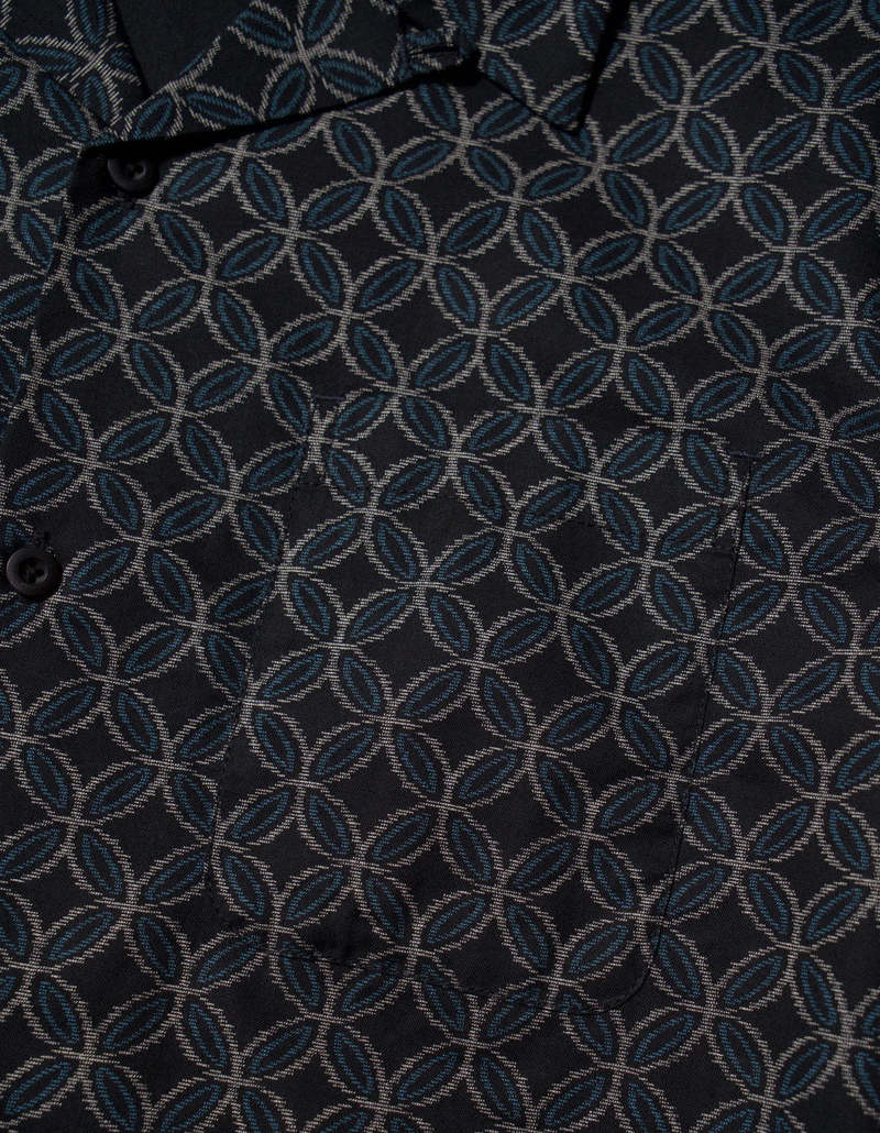 Maharishi Wagara Camp Collar Shirt - Black | Garmentory