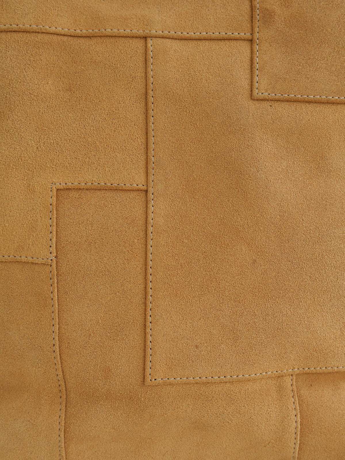 Vintage Suede Patchwork Tote - Tan | Garmentory