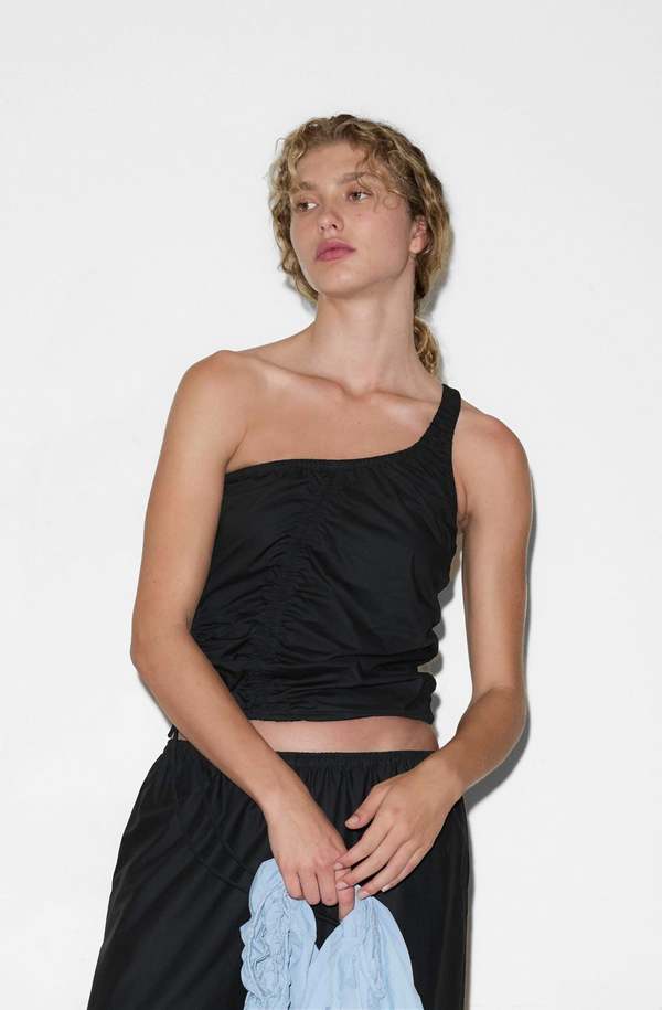 Deiji Studios Scrunch Top - Black | Garmentory