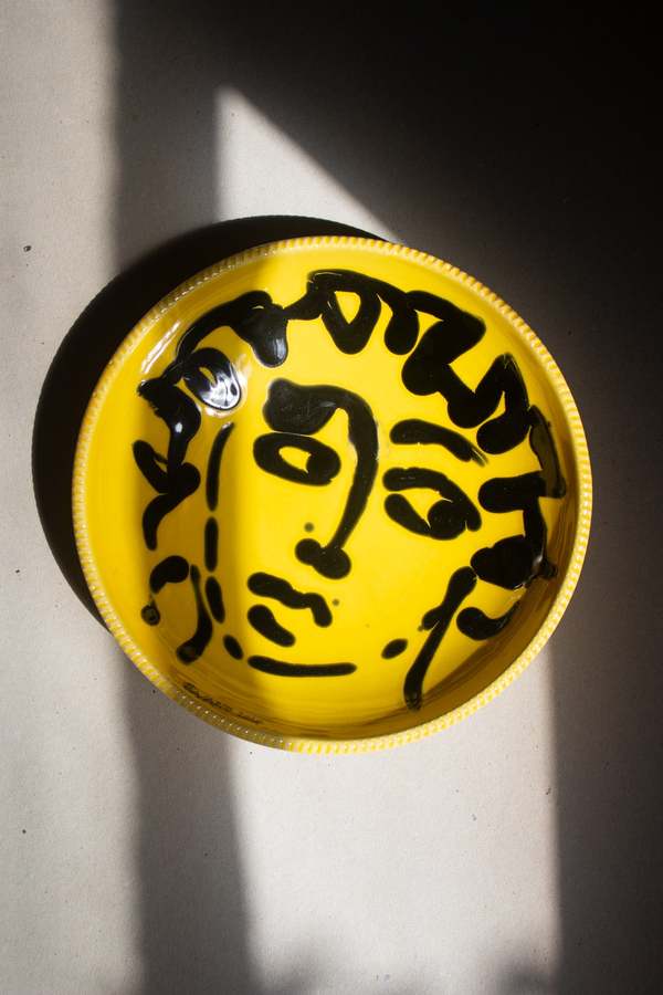 vintage Fasano Face Bowl - yellow | Garmentory