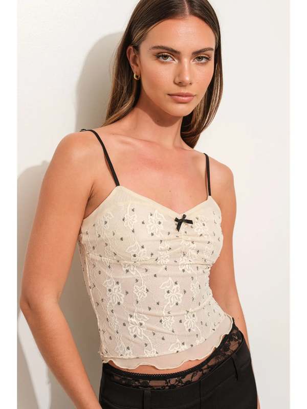 Pretty Garbage Polka Dot Lace Cami | Garmentory