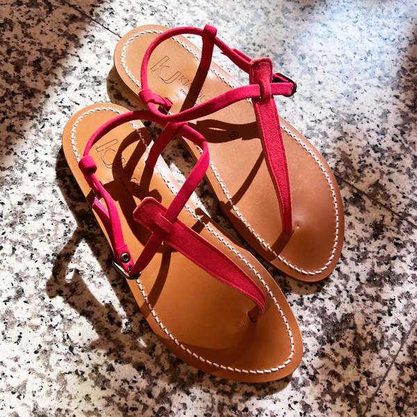 K. Jacques Picon Suede Sandals - Azalea | Garmentory