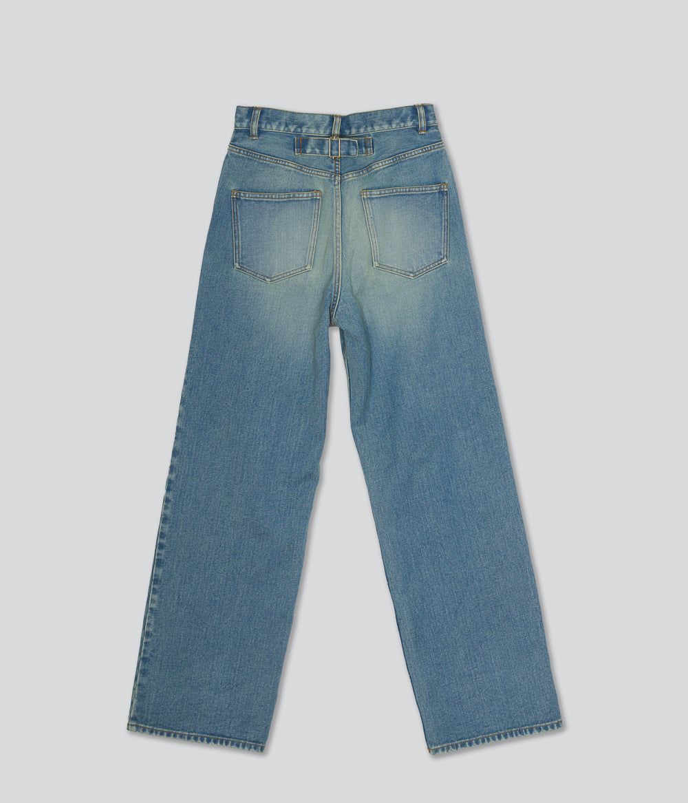 SAYAKA DAVIS NEW YORK Mid Weight Tucked Wide leg Denim - Light Blue ...
