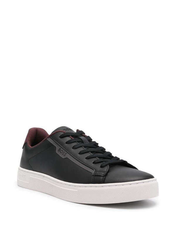 Hugo Boss Men's Rhys Cupsole Small Logo Sneaker - Black Currant ...
