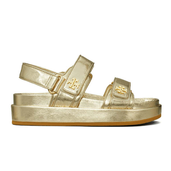 Tory Burch Kira Metallic Leather Sport Sandal - Spark Gold | Garmentory
