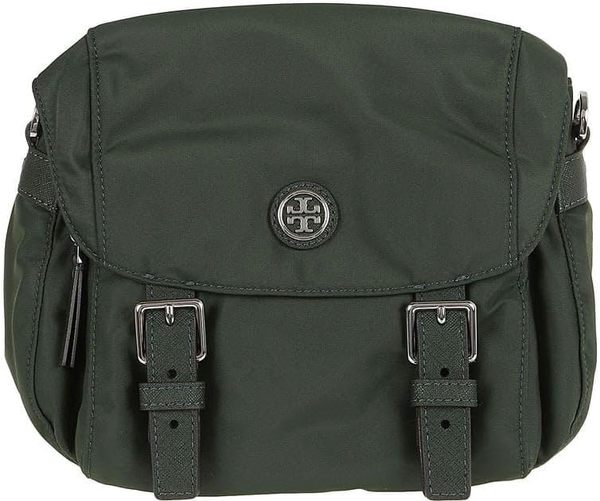 Tory Burch Virginia Nylon Messenger Crossbody Bag - Basil | Garmentory