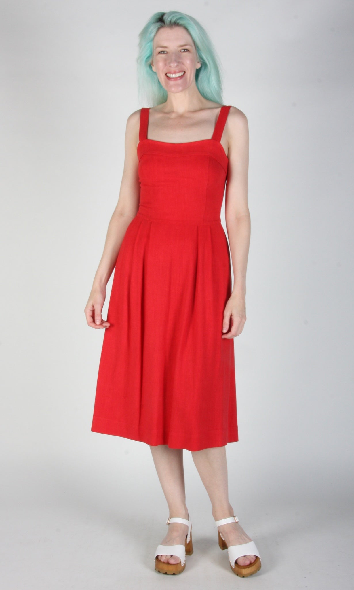 Birds of North America Thornbill Dress - Red | Garmentory