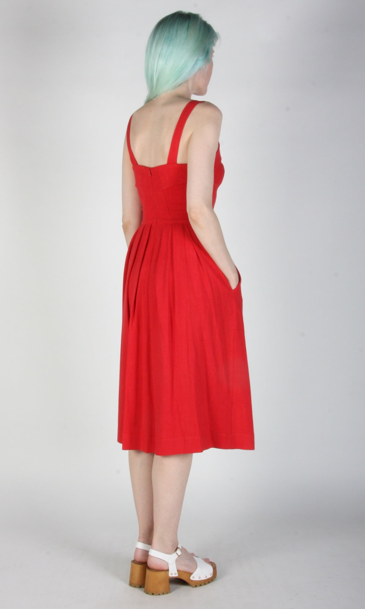 Birds of North America Thornbill Dress - Red | Garmentory