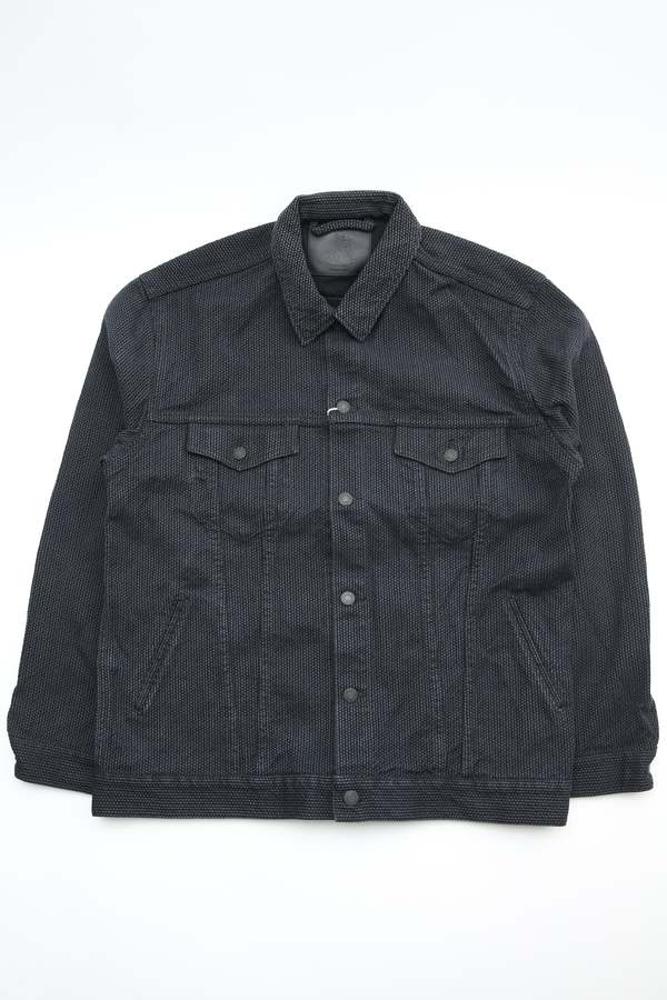 Pure Blue Japan Woven Sashiko Type3 Jacket - Gray/Black | Garmentory
