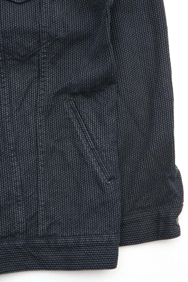 Pure Blue Japan Woven Sashiko Type3 Jacket - Gray/Black | Garmentory