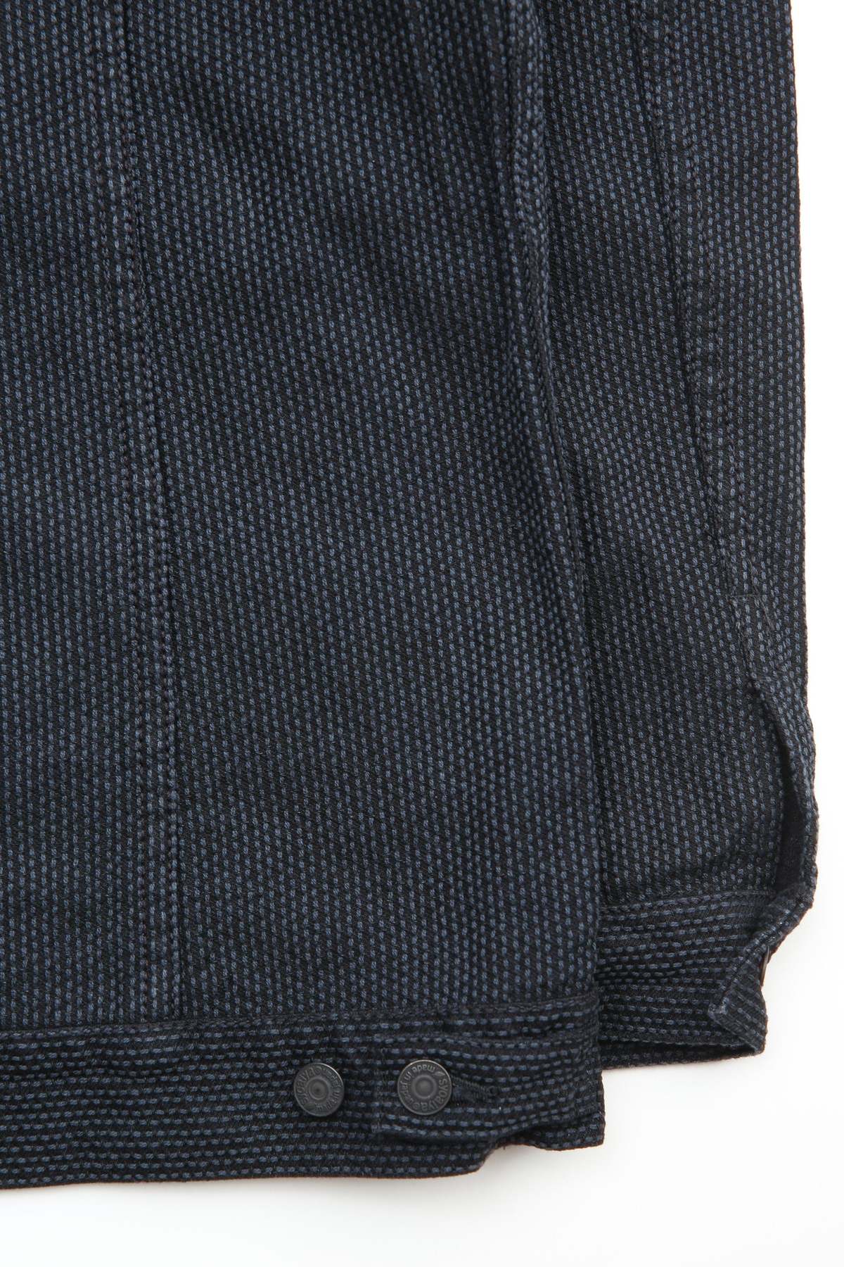Pure Blue Japan Woven Sashiko Type3 Jacket - Gray/Black | Garmentory