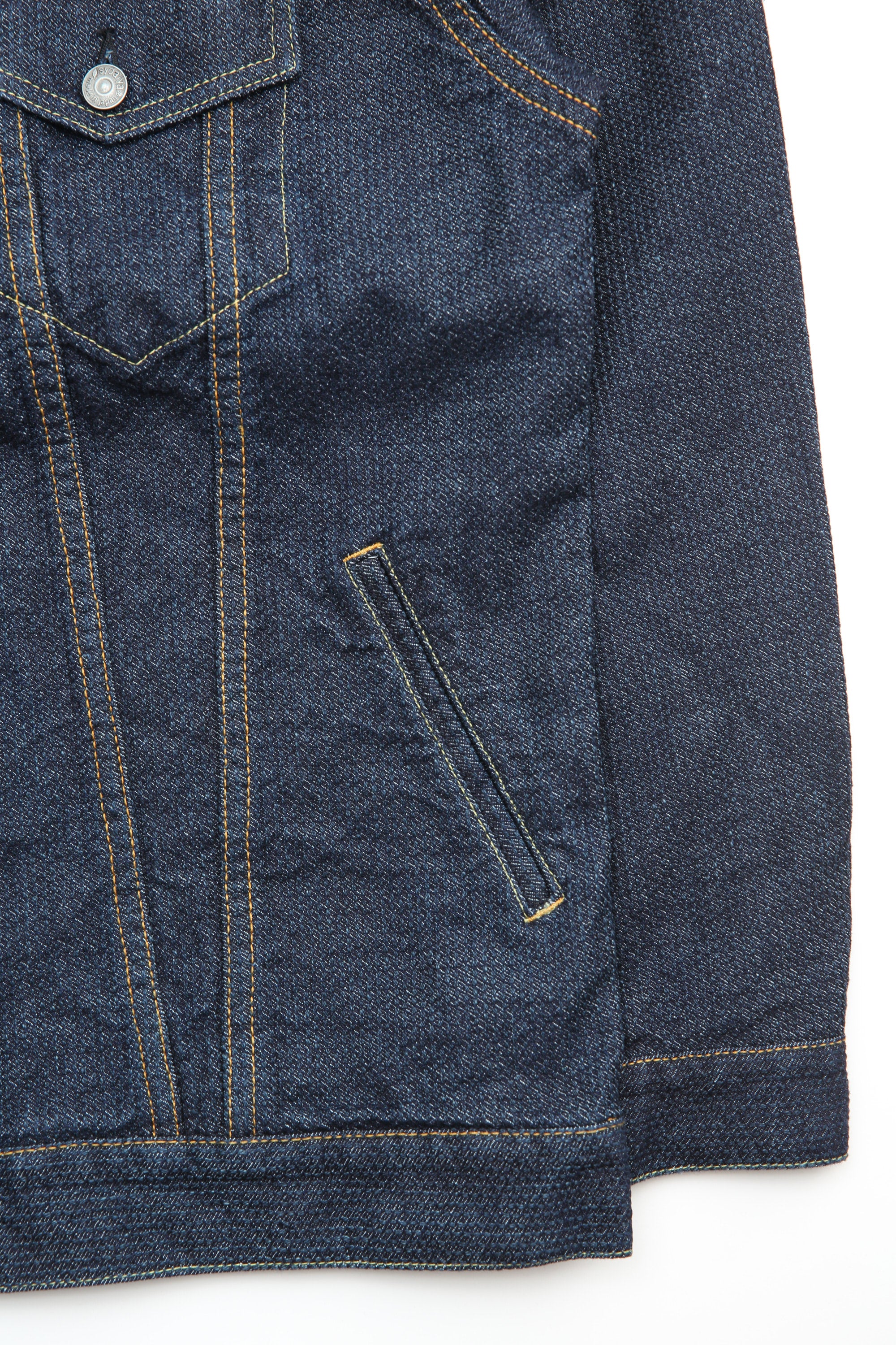 Pure Blue Japan Woven Sashiko Type3 Jacket - Indigo/Indigo | Garmentory