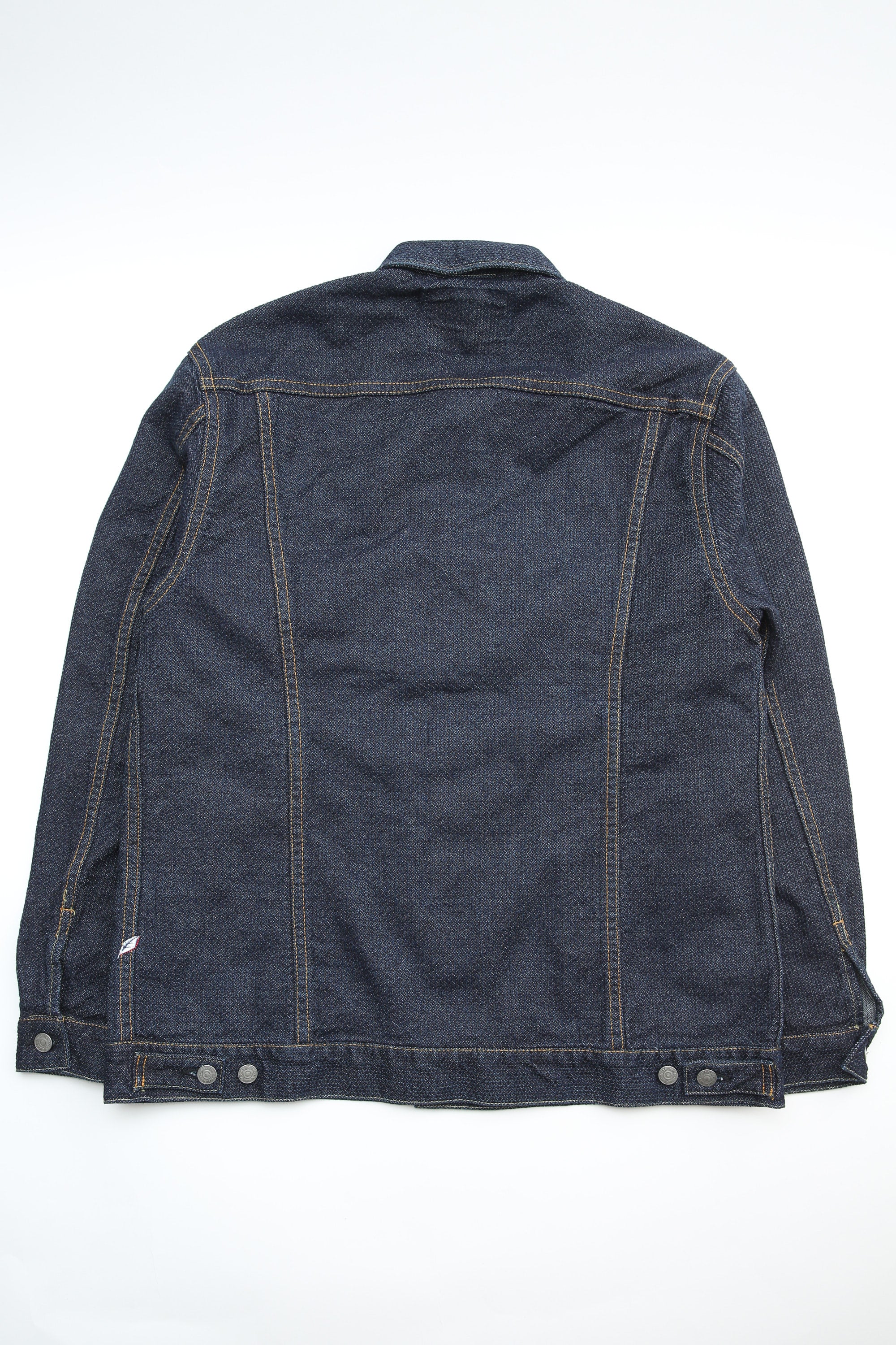 Pure Blue Japan Woven Sashiko Type3 Jacket - Indigo/Indigo | Garmentory