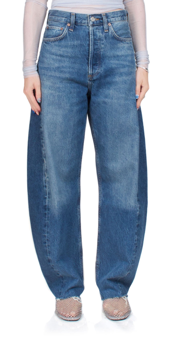 AGOLDE Luna High Rise Pieced Taper - Split | Garmentory