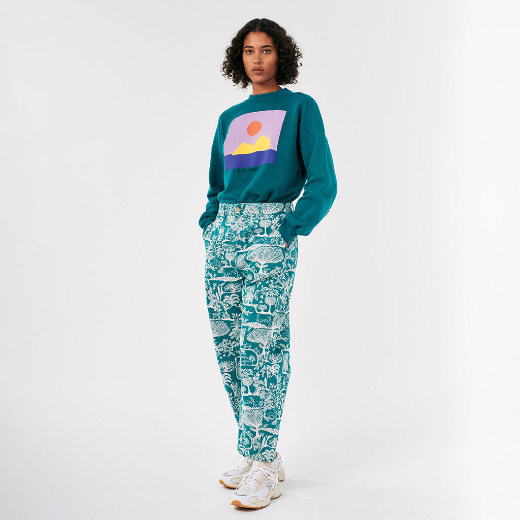 Bobo Choses Woman Tapered Wonderland Pants - Print Green | Garmentory