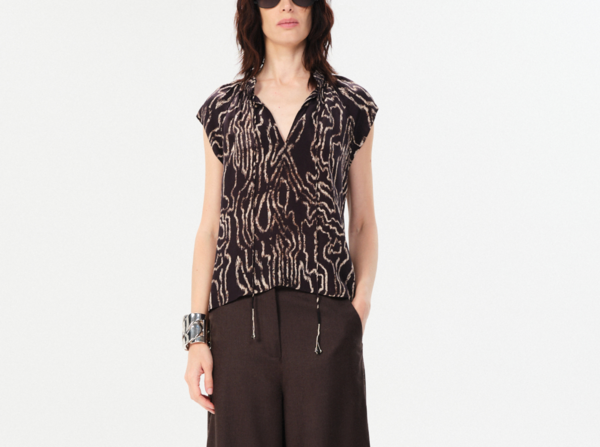 Maria Cher Alvarez Keyla Top - Dark Brown | Garmentory