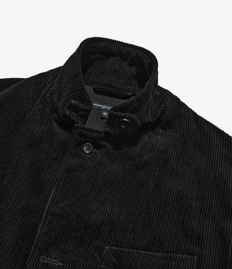 Engineered Garments Cotton 8W Corduroy Loiter Jacket - Black | Garmentory