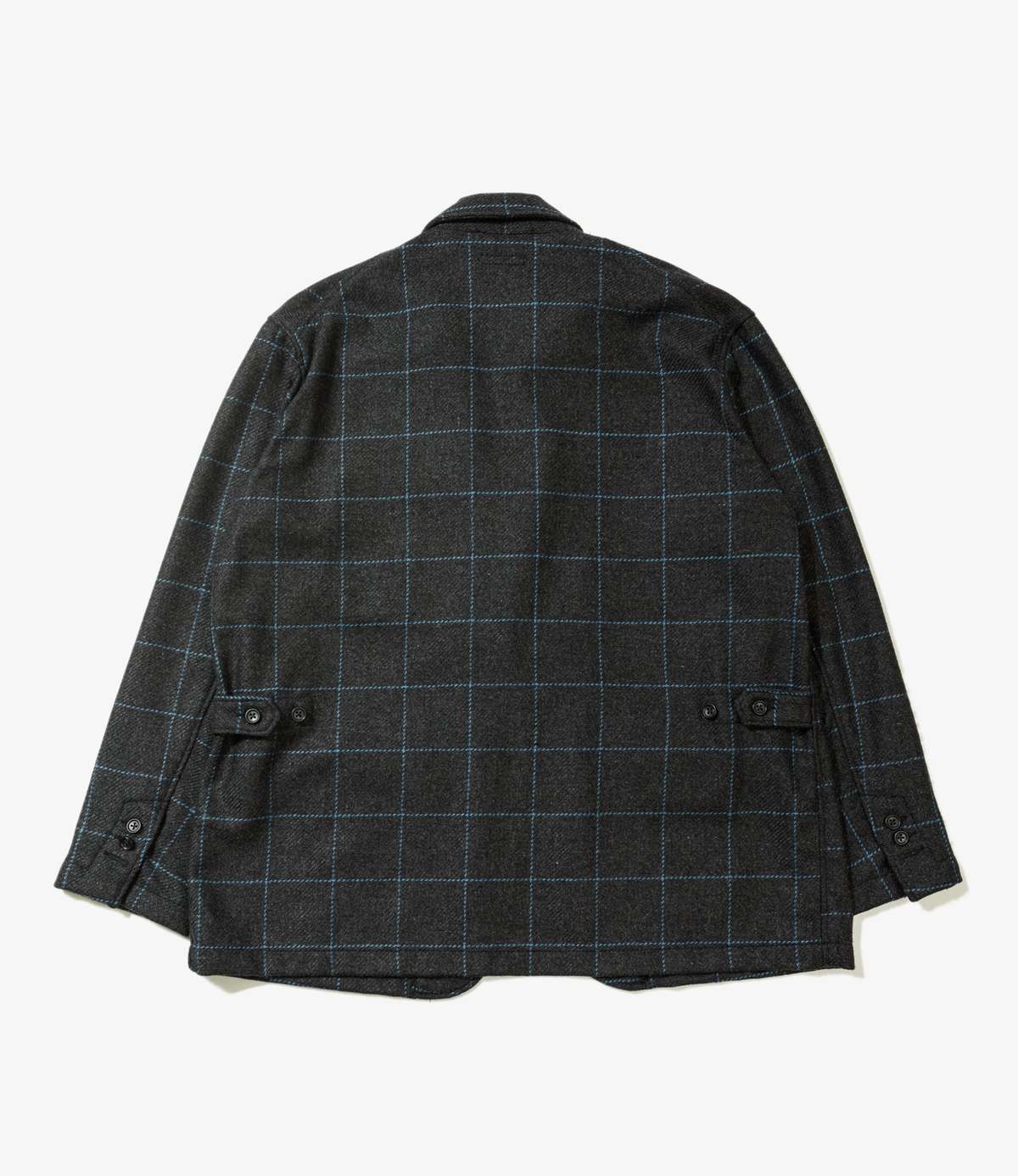 Engineered Garments Wool Poly Windowpane Loiter Jacket - Charcoal/Light ...