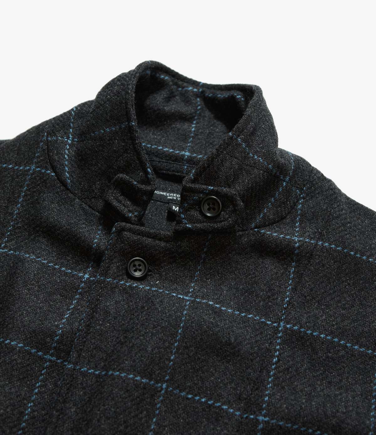Engineered Garments Wool Poly Windowpane Loiter Jacket - Charcoal/Light ...
