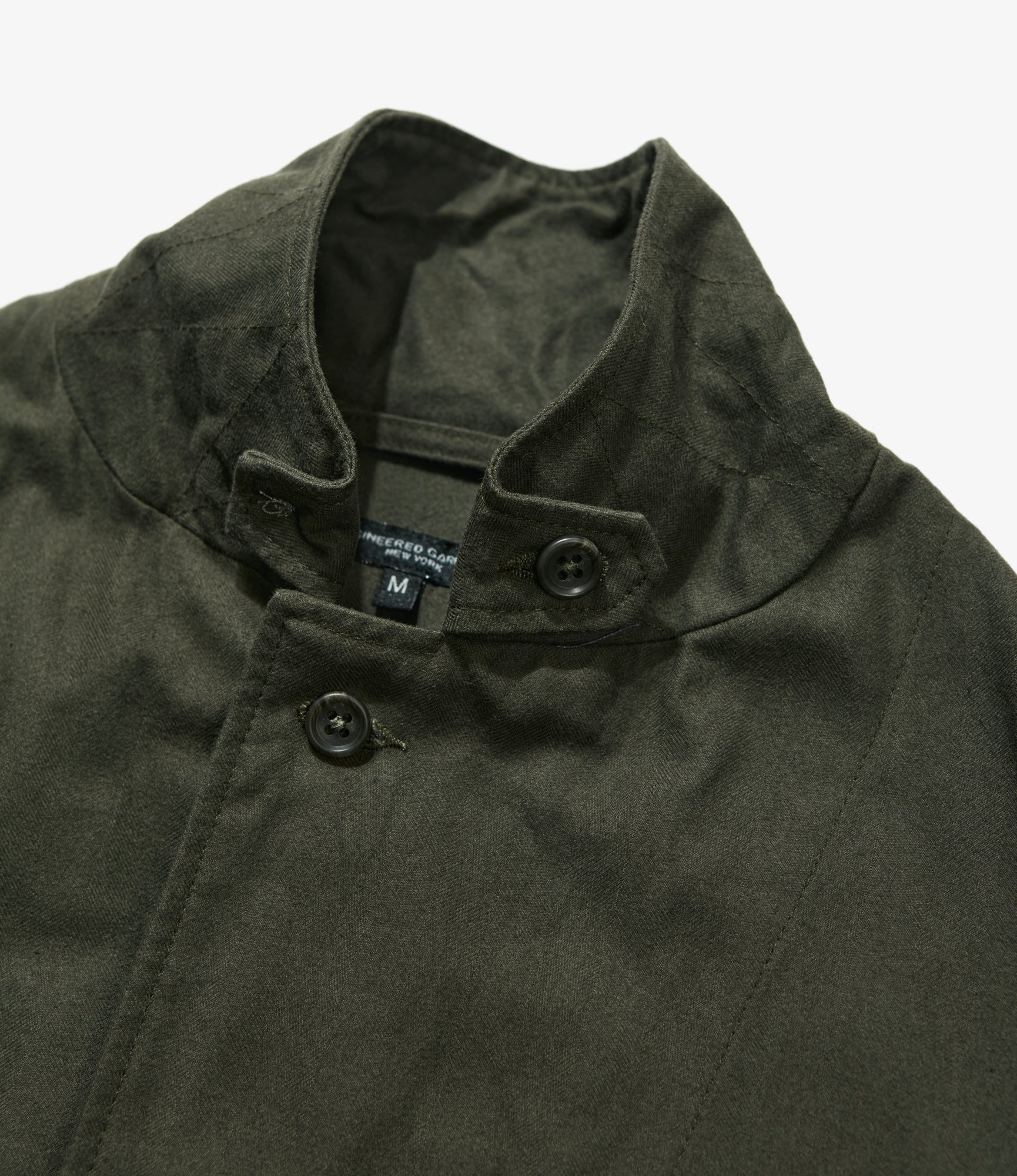 Engineered Garments Cotton Brushed HB Loiter Jacket - Olive | Garmentory