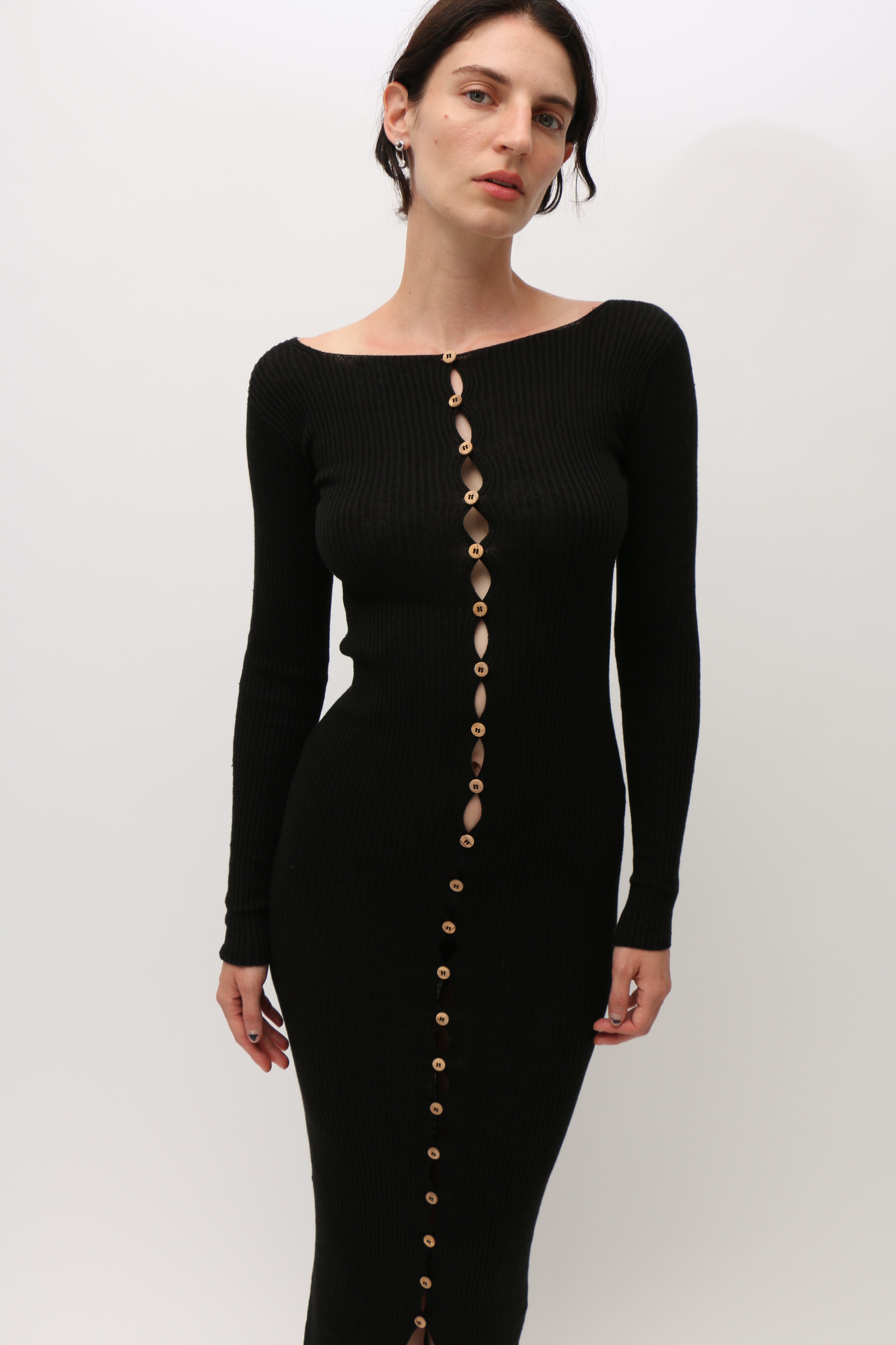 Baserange Black Dande Dress - Black | Garmentory