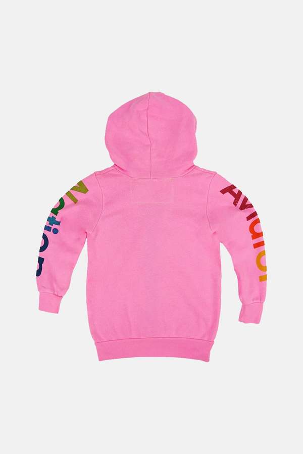 Kids Aviator Nation Signature Zip Hoodie sweater - Neon Pink | Garmentory