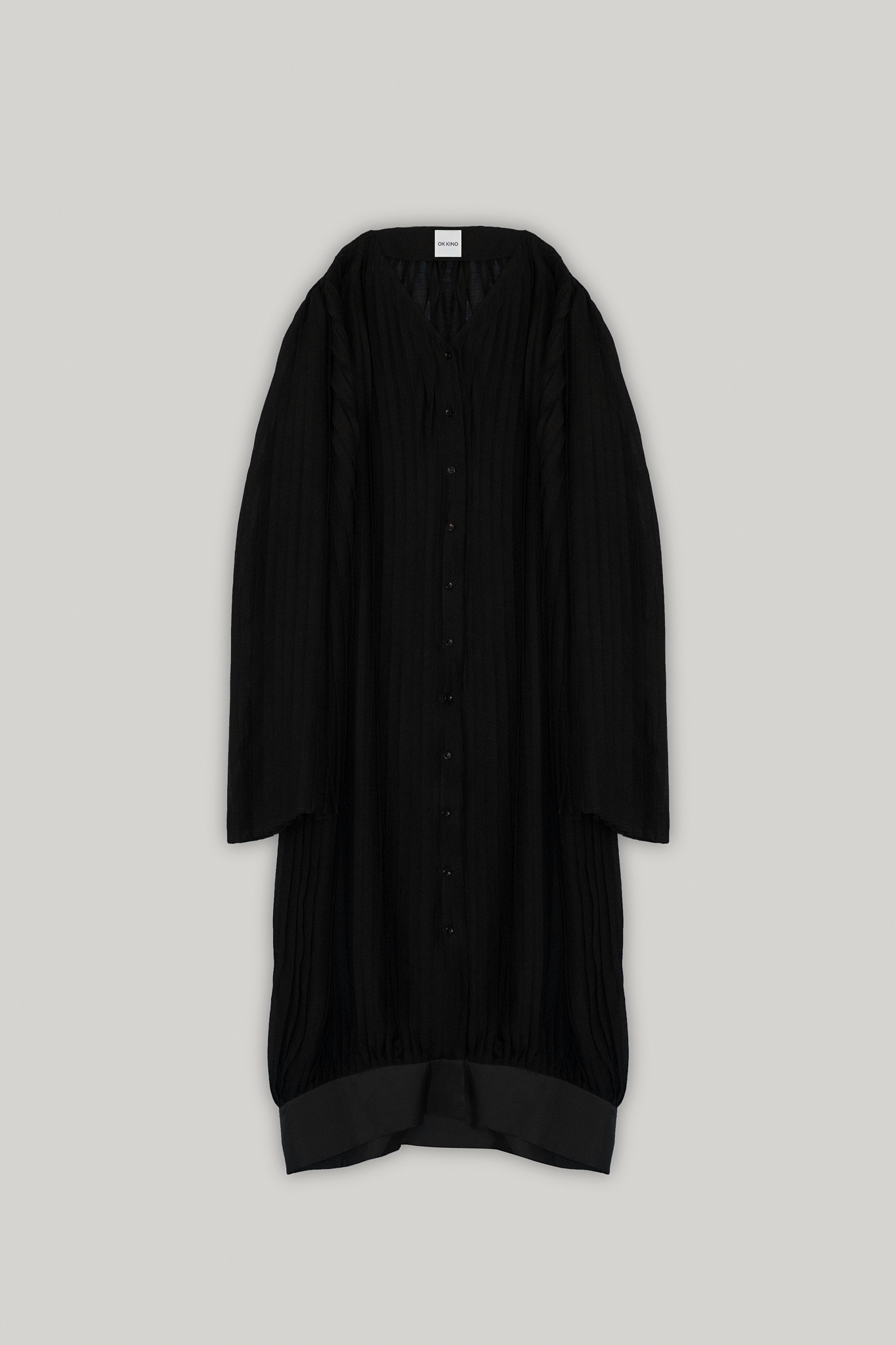 OK KINO Pleated Dress - Black | Garmentory