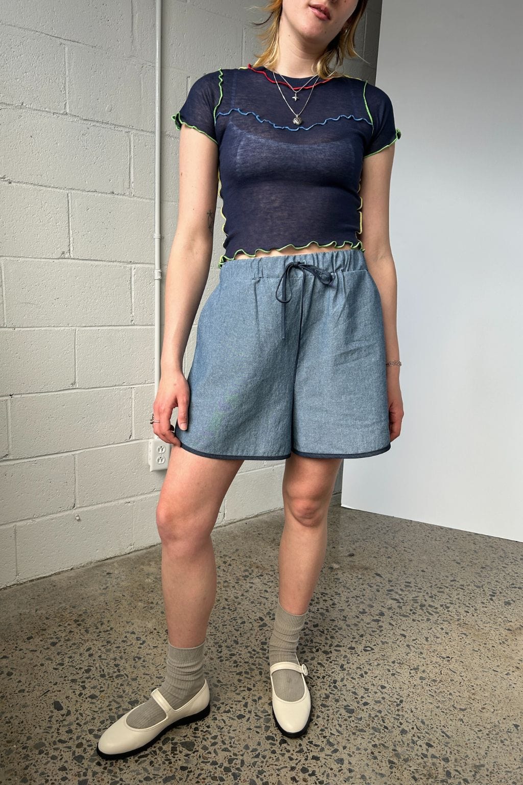 Eliza Faulkner Gigi Baby Tee - Blue/Multi | Garmentory