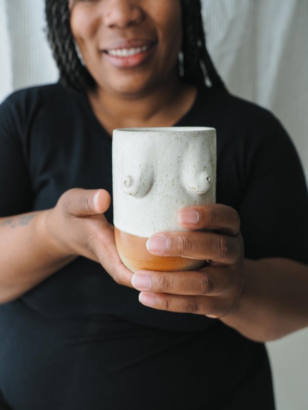 made in montana Handmade Two Tone Boob Mugs | Garmentory