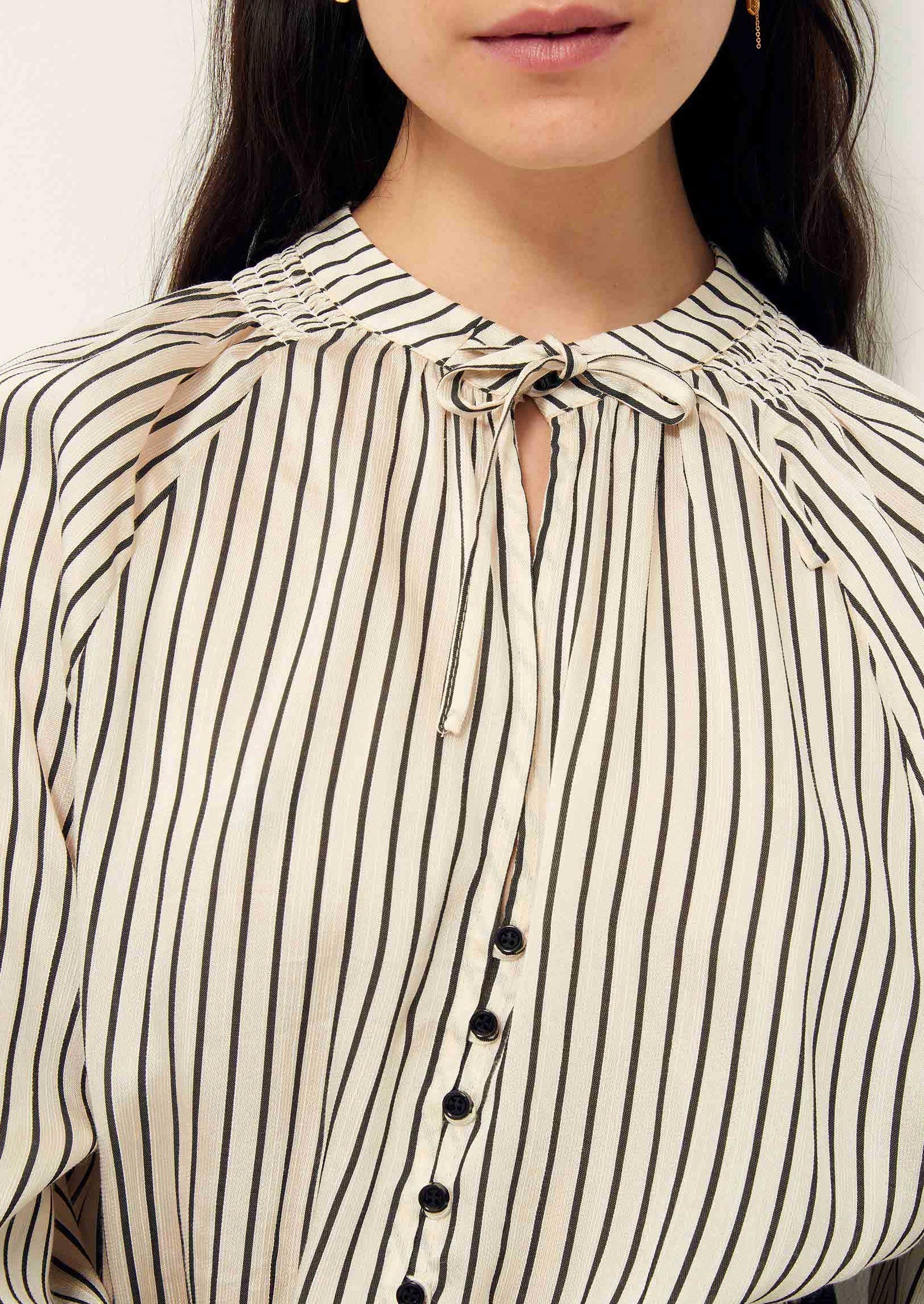 Sessun Swing Blouse - Whiblack | Garmentory