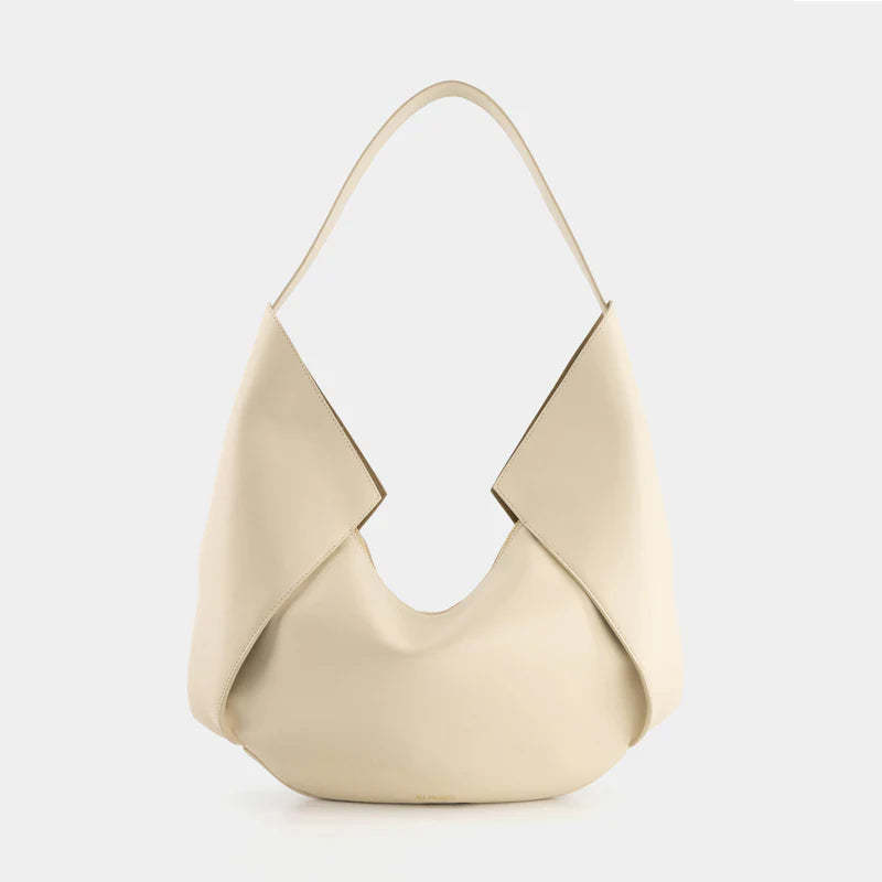 Ree Projects Beige Small Pebble Grain Riva Large Shoulder Bag - Beige ...