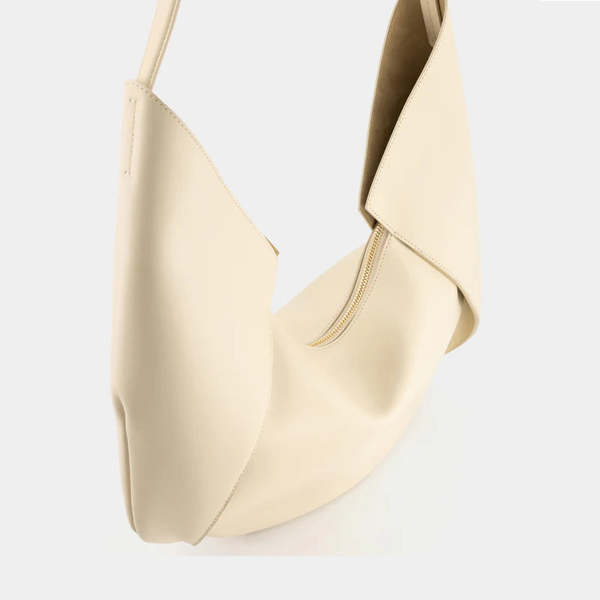 Ree Projects Beige Small Pebble Grain Riva Large Shoulder Bag - Beige ...
