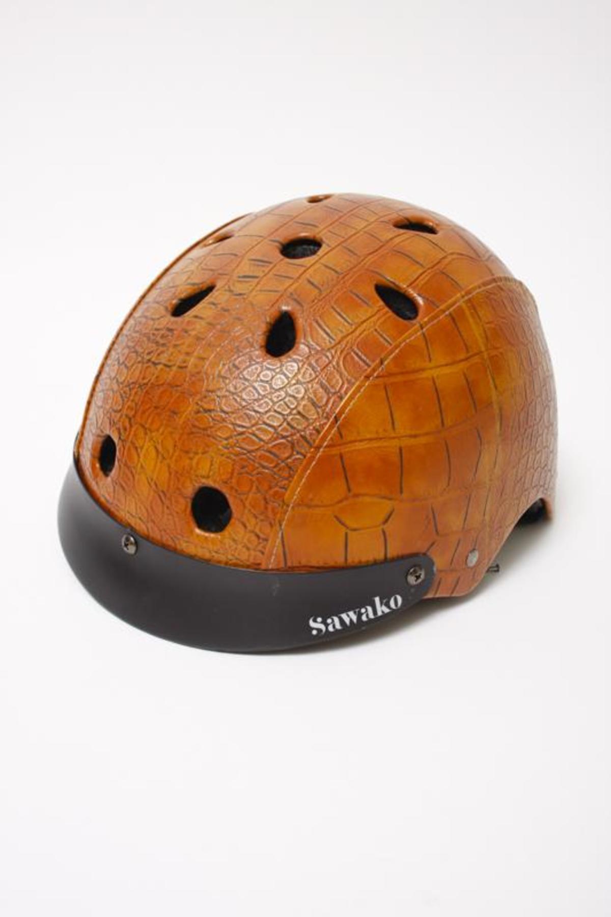 Sawako Furuno Sawako Brown Croc Helmet | Garmentory