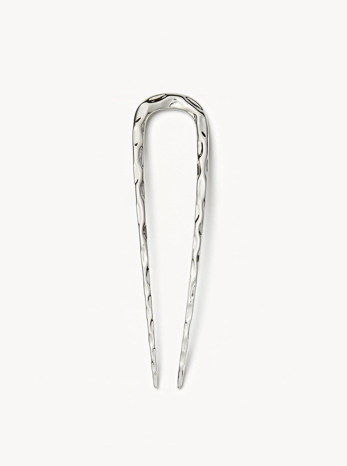 Machete Midi Wavy French Hair Pin - Silver | Garmentory