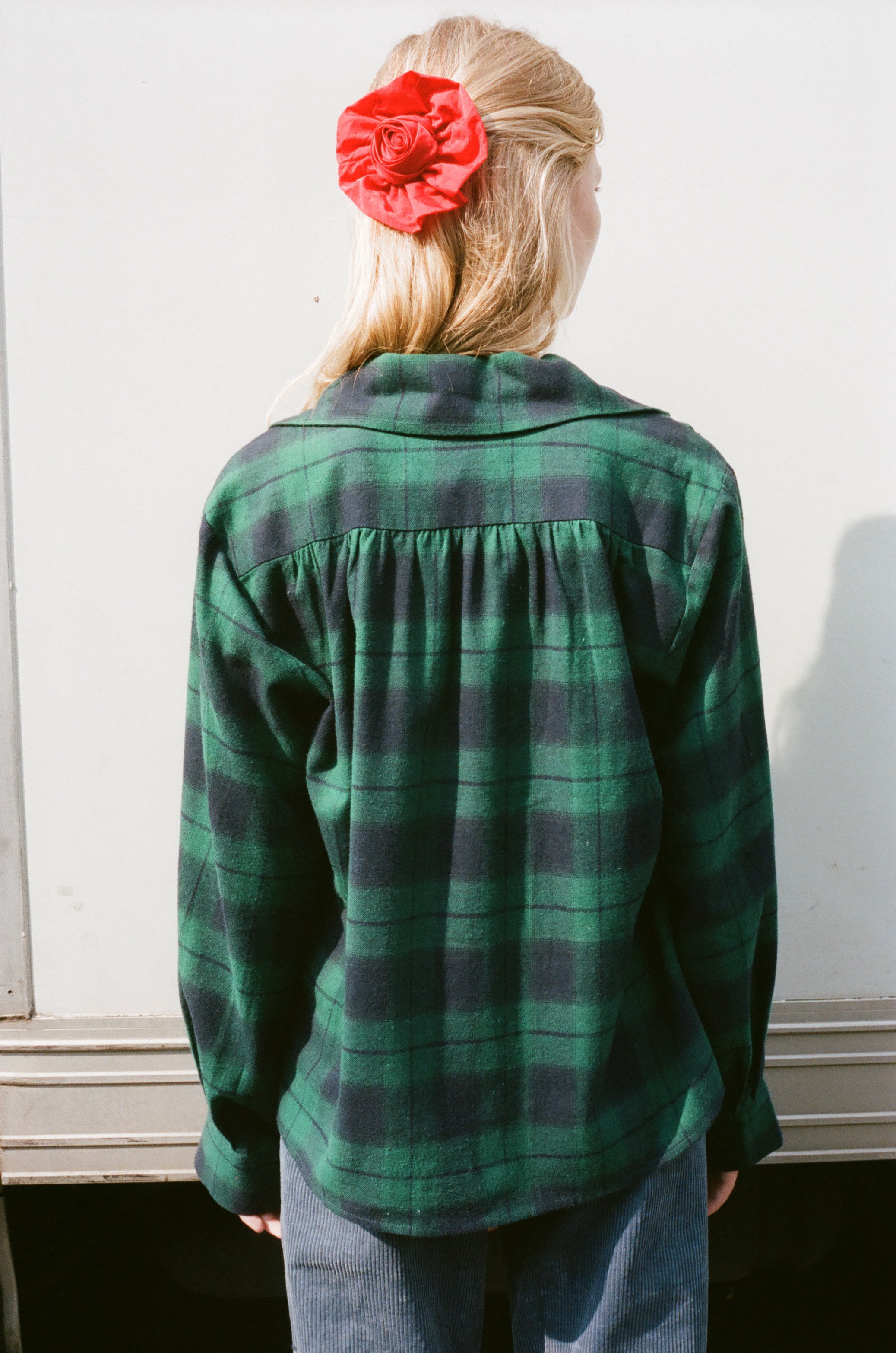 CARO EDITIONS Bonsai Shirt - Green/Navy Check | Garmentory