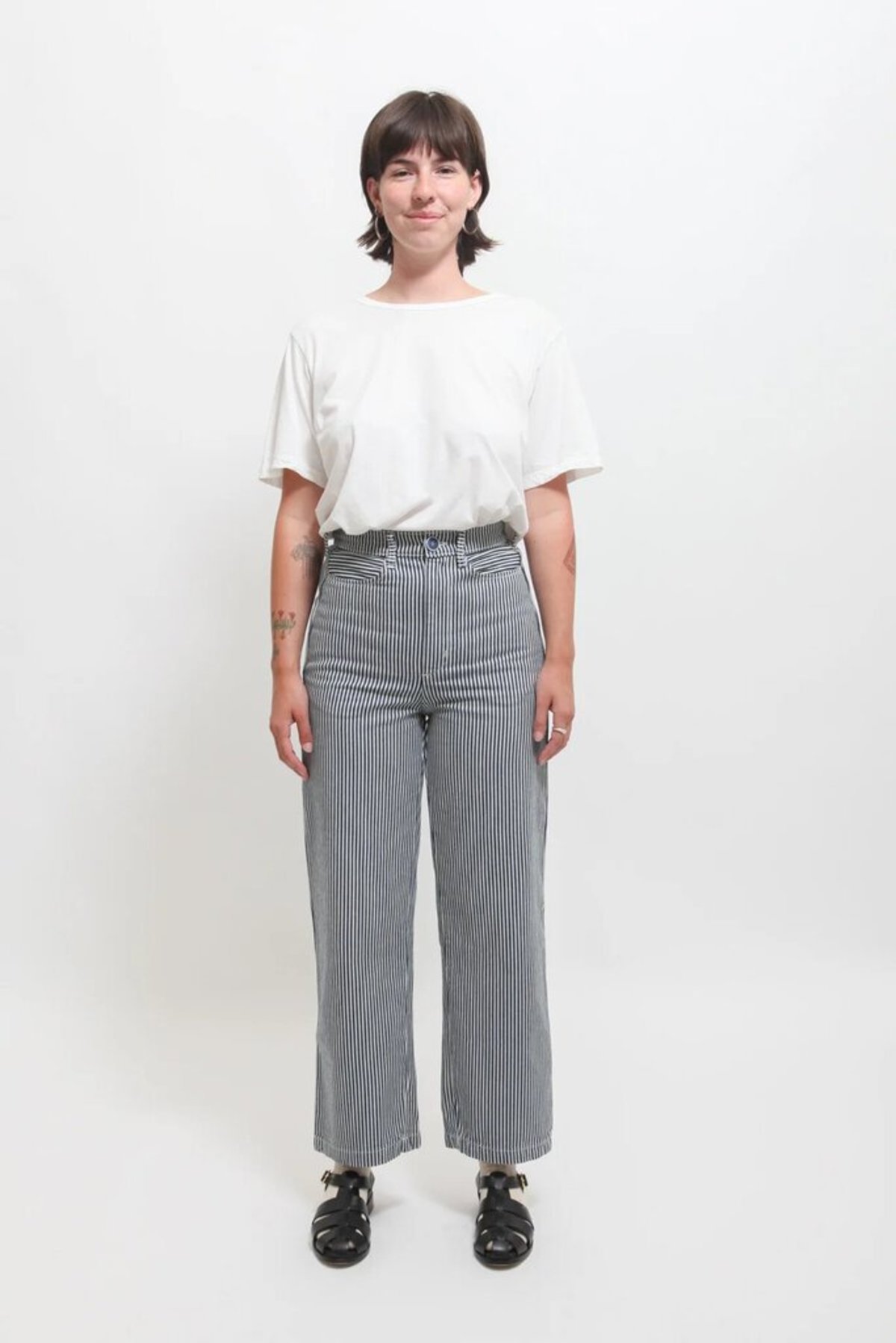 Gravel & Gold Conductor Stripe Placer Pants - Navy/White | Garmentory