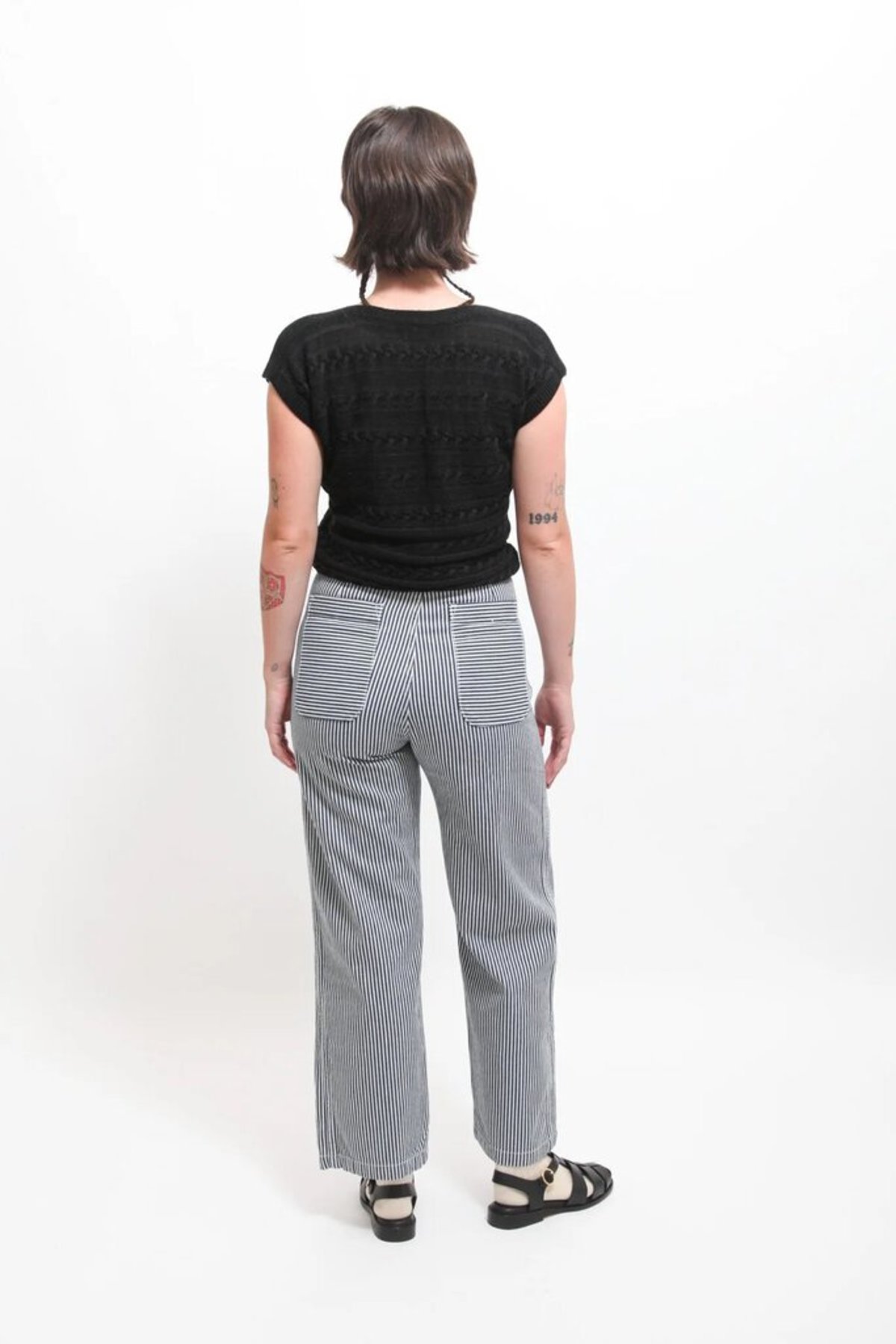 Gravel & Gold Conductor Stripe Placer Pants - Navy/White | Garmentory