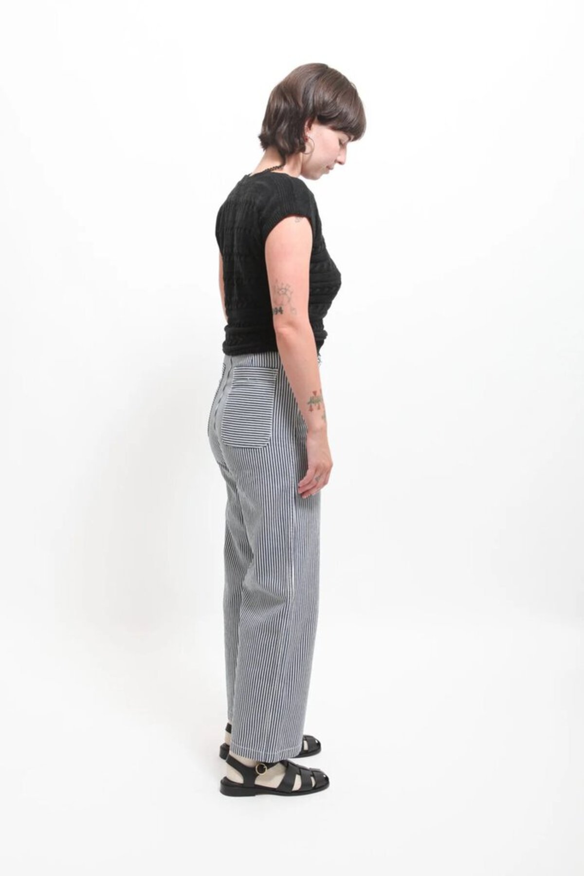 Gravel & Gold Conductor Stripe Placer Pants - Navy/White | Garmentory