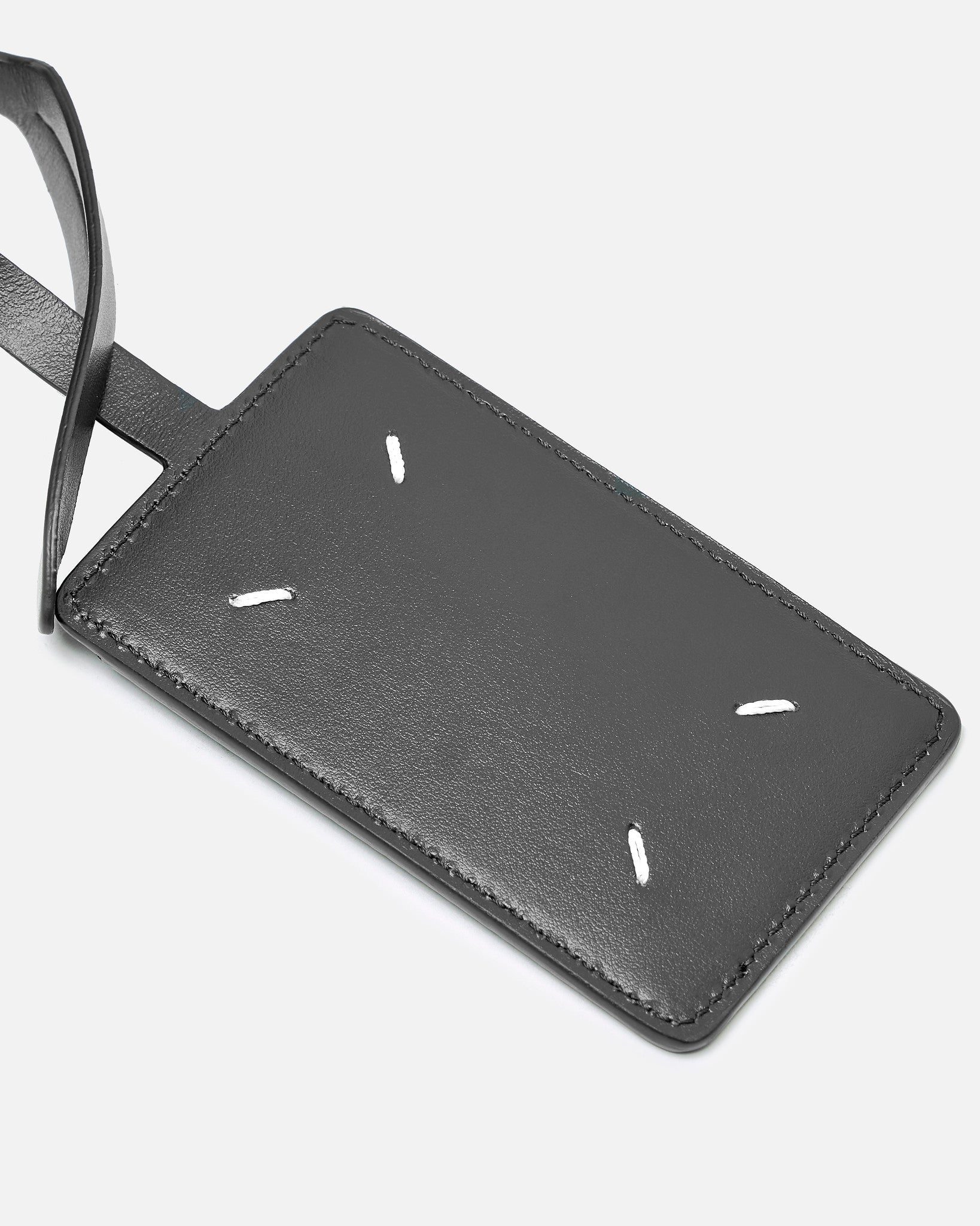 Maison Margiela Calf Leather Luggage Tag - Black | Garmentory