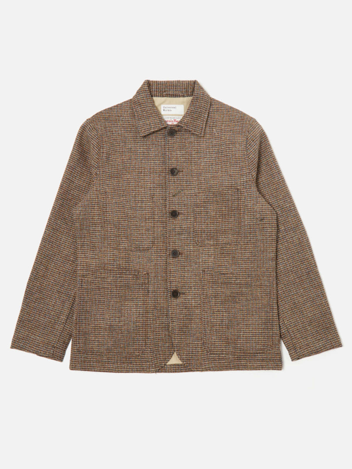 Universal Works Harris Tweed Bakers Jacket - Brown | Garmentory