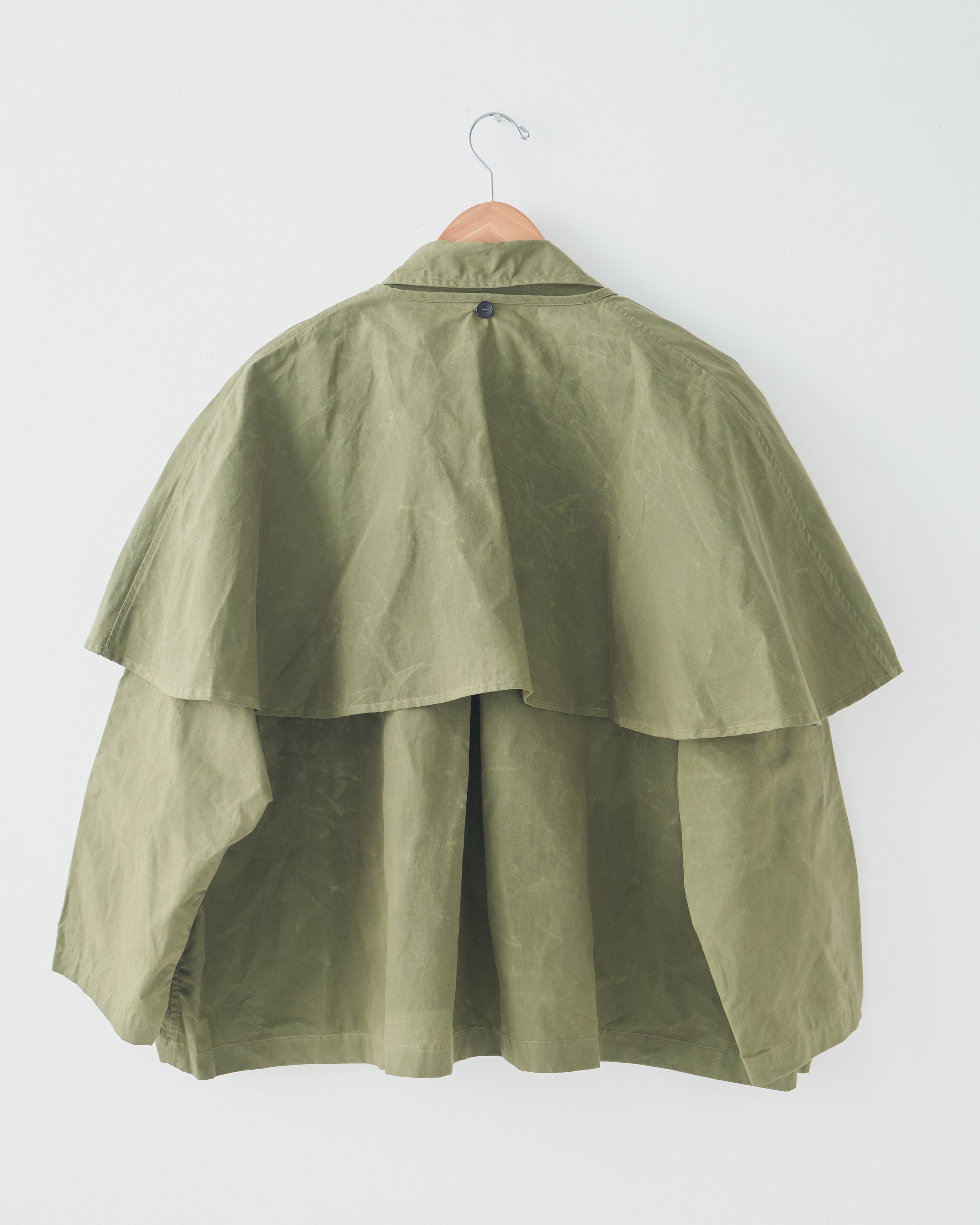 CAWLEY STUDIO British Dry Oilskin Alma Mac - Army | Garmentory