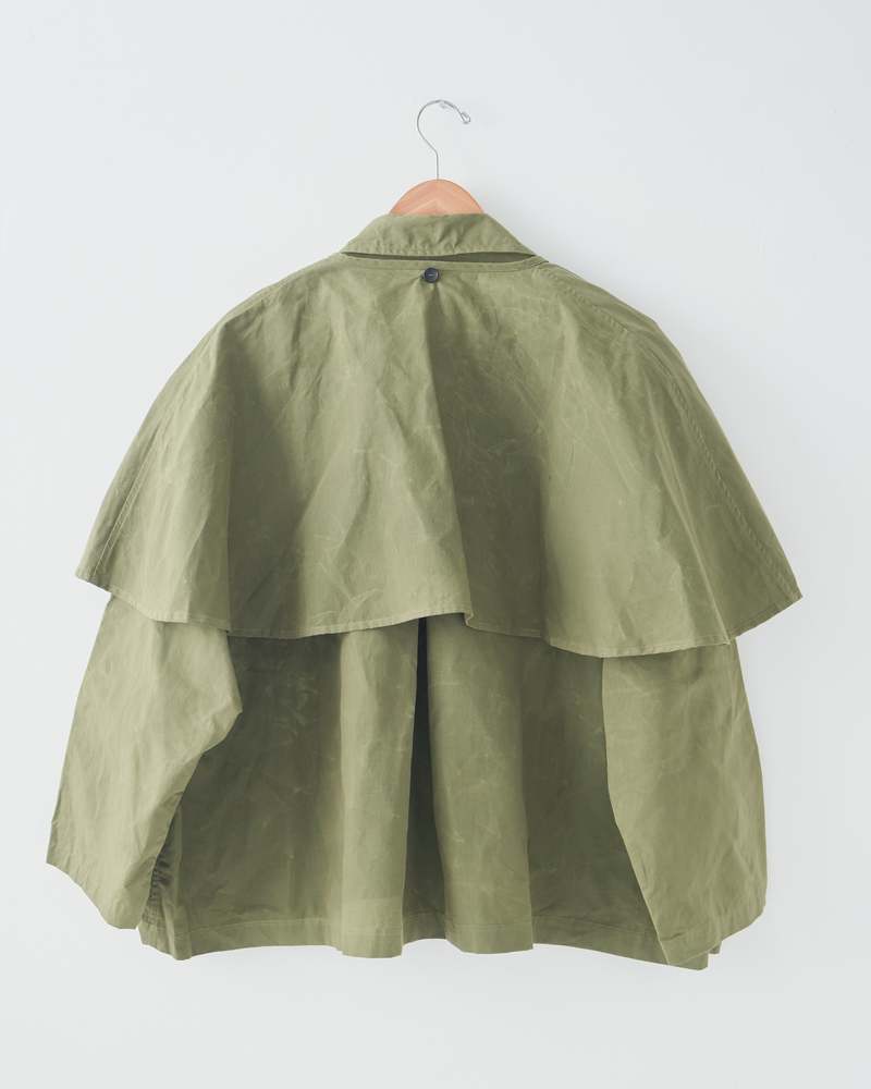 CAWLEY STUDIO British Dry Oilskin Alma Mac - Army | Garmentory