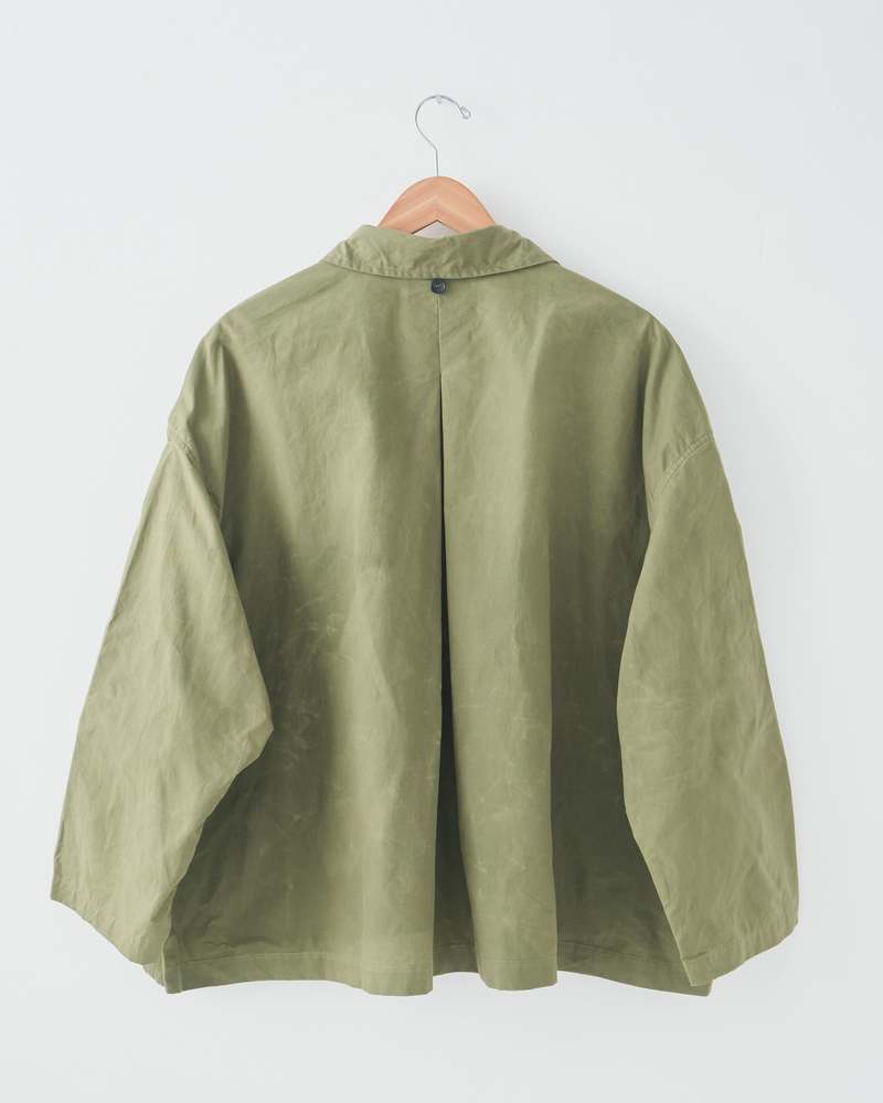 CAWLEY STUDIO British Dry Oilskin Alma Mac - Army | Garmentory